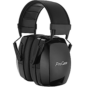ProCase Noise Reduction Ear Muffs, NRR 28dB Shooters Hearing Protection Headphones Bundle with NRR 35dB Professional Noise Cancelling Ear Defenders for Construction Work Shooting Range Hunting