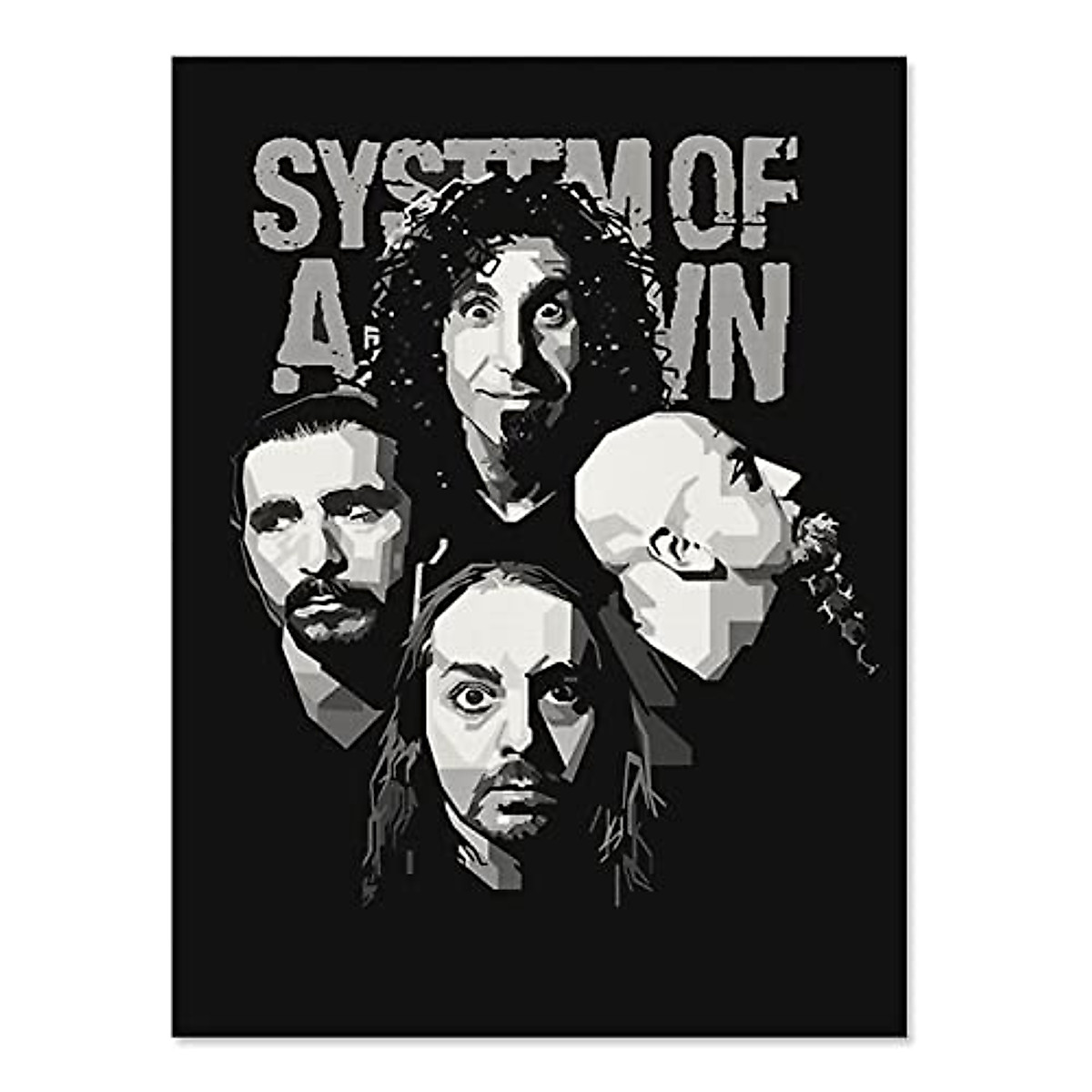 Poster Art Painting, System Merch Of A Down Canvas Print for Living Room, Bedroom, Dorm, Home, Office Wall Decoration 12 x 18 Inch