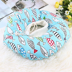 Balacoo Pet Recovery Collar Cat Recovery Collar Cat Cone Collar Cat Cones After Surgery Fish Pattern Soft