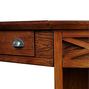 Leick Home Corner Computer and Writing Desk, Oak Finish