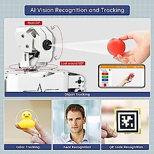 HIWONDER AI Intelligent Visual Humanoid Robot for Raspberry Pi, Supports Python Programming, PC Software, App and VNC Remote Desktop Control DIY Robot Kits for Teens and Adults(Advanced Kit)