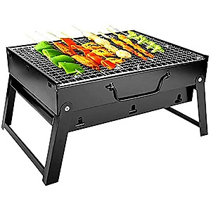 Charcoal Barbecue Grill Portable Folding BBQ Grill Barbecues Outdoor Charcoal Barbecue Desk Cooking for Picnic Garden Terrace Camping Travel Suitable for 3 to 5 People