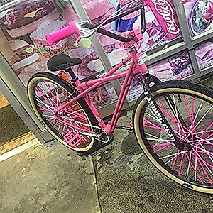 BEEGETTE Bicycle Spoke Skins Wraps BMX MTB Kids Road Mountain Bike Colorful Wheel Decoration-72 Pcs (Pink)