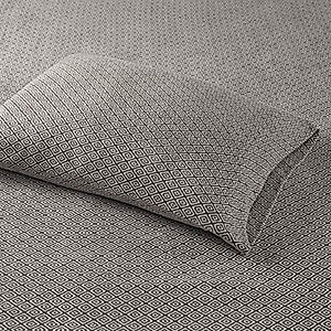 Sleep Philosophy True North Micro Fleece Bed Sheet Set, Warm, Sheets with 14" Deep Pocket, for Cold Season Cozy Sheet-Set, Matching Pillow Case, Queen, Grey Diamond, 4 Piece