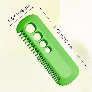 2 Pcs Herb Stripper Tool, Vegetable Herb Eliminator Comb for Kale,Chard, Collard Greens, Thyme, Basil, Cilantro Tool Kitchen Gadgets Green Leaf Herb Stripper (Green)