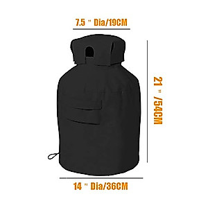 Linkool Upgrade 20 lbs Propane Tank Cover,Black,Hides Often Ugly/Rusty/Dirty Tank Cylinder,All Weather Protection