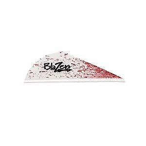 Bohning True Color 2" Blazer Vanes White Blood Splatter Blazer Vane, 36pk