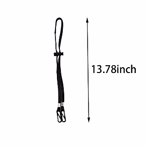 TAODAN 5PCS Adjustable Hat Strap Clips Black Windproof Strap Clips Cap Hat Chin Cord for Golf, Fishing, Boating