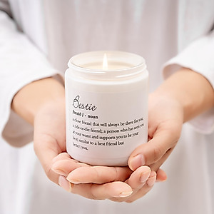Best Friend Bestie Birthday Gifts for Women Friendship Gifts Scented Candle, Funny Christmas Holiday Gift Ideas for Her, Friends Female, BFF, Bestie, Sister (Bestie)