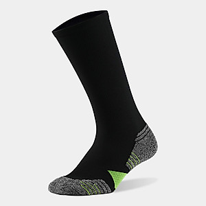 WANDER 6 Pairs Men's Athletic Run Cushion Over-the-Calf Tube Socks (6 pairs Green, XL:Shoe Size:12-14)