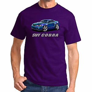 2004 Ford SVT Cobra Mystichrome Mustang Hardtop Full Color Design Print Tshirt Large Purple