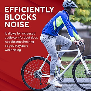 Wind-Blox Focus Bike Helmet Pads, Ear Warmer, Helmet Wind Blocker for Audible Riding, Full Coverage Muffs for Biking and Cycling,