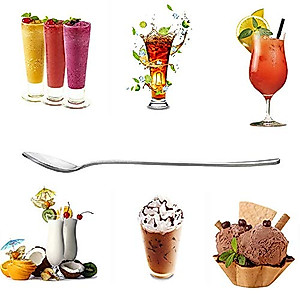 20 Piece Long Handle Iced Tea Spoon, Stainless Steel Coffee Mixing Spoons - Long Cream Dessert Spoons