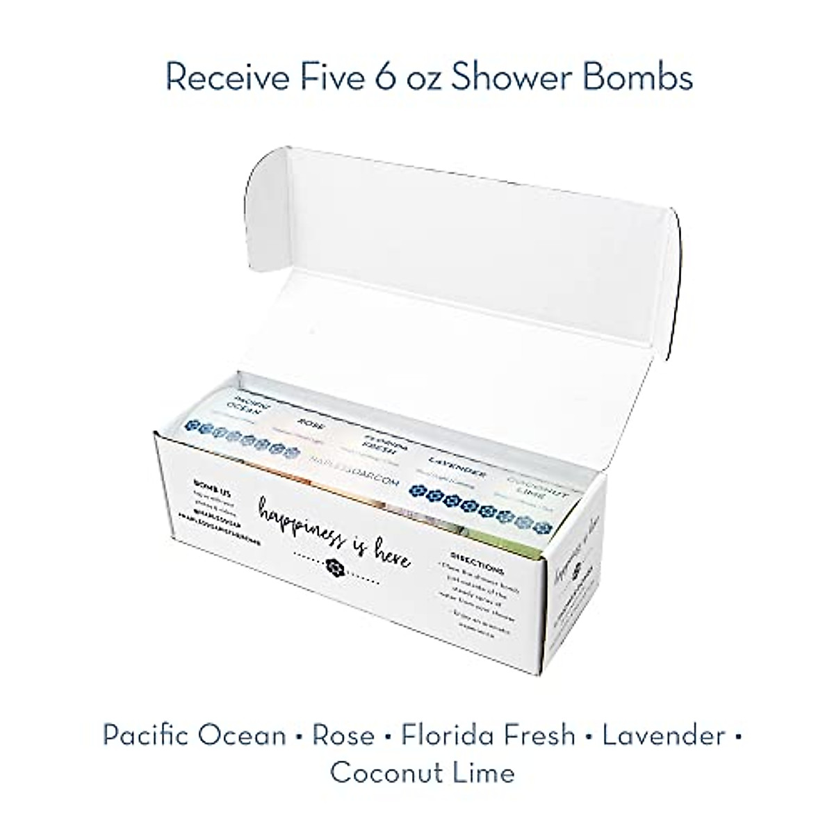 Naples Soap Company Shower Bomb Aromatherapy Variety Box, Steamer Tablets Create a Spa-Like Experience at Home with Scents, Set of 5 Shower Bombs