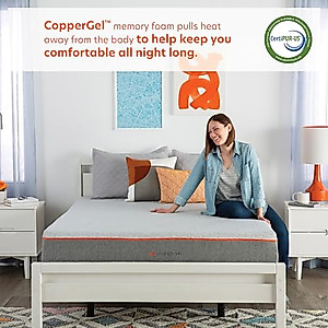 Craft & Trade Artistry 10 inch CopperGel Cooling Memory Foam Mattress / CertiPUR-US Certified / Bed-in-a-Box, California King, 100 Night Trial