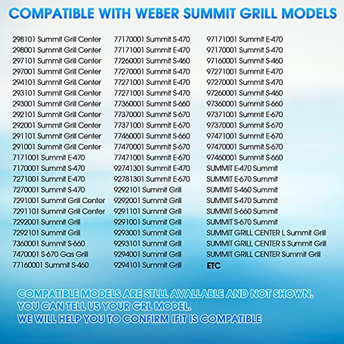 Upgraded Grill Lighted Control Knobs for Weber 91538 E-470/670, S-460/470/660/670