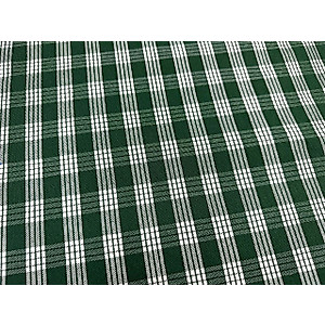 Forest Green Woven Palaka 100% Cotton Sold by The Yard