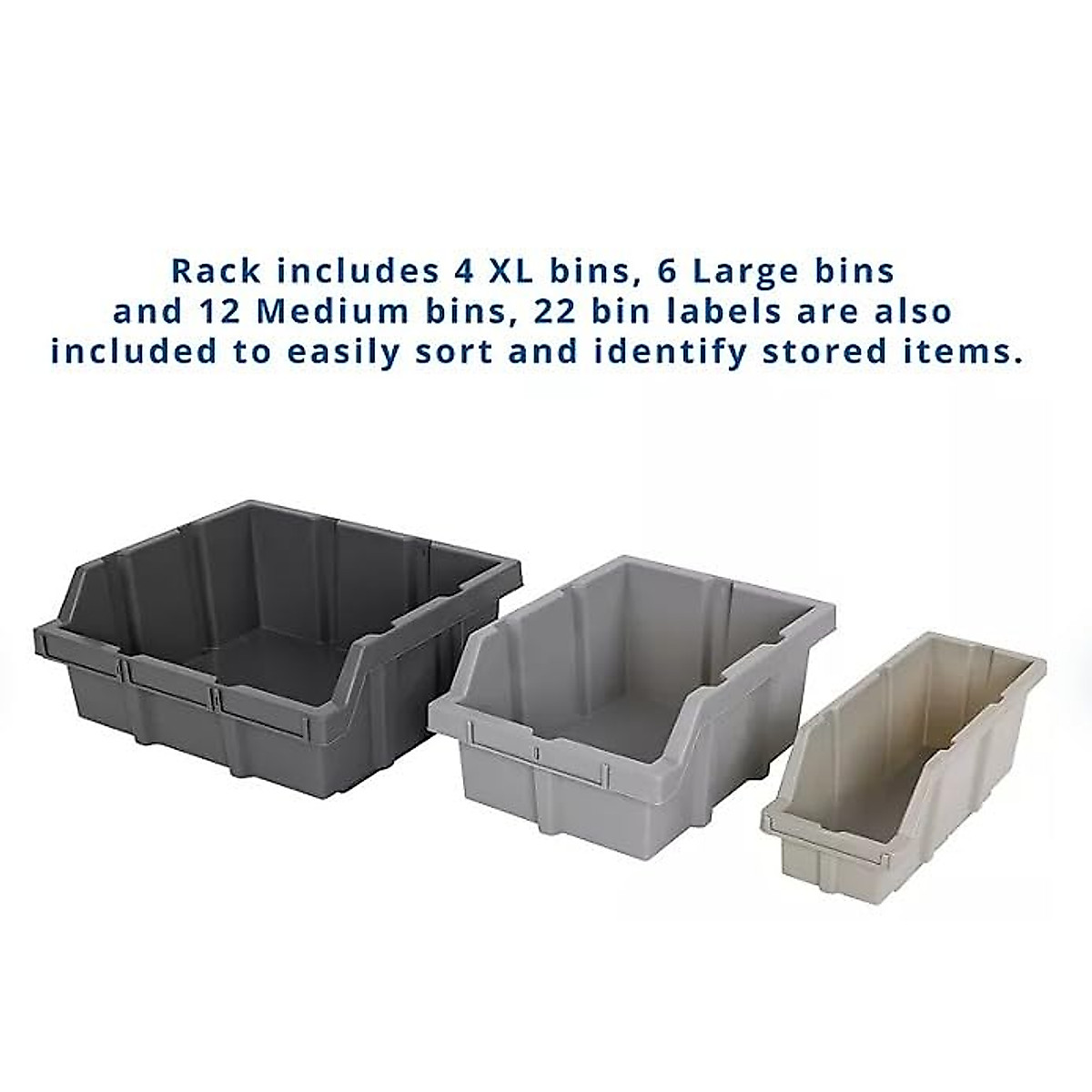 Heavy Duty Steel Wire Shelving Storage Unit, 7 Tier Bin Rack, Mobile Organizer for Garage, Warehouse, Office, Restaurant (36" W x 14" D x 56" H, 22 Bin)