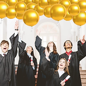 Foil Balloons 22 Inch 10 Inch Gold Balloons 12Pcs Mylar Balloons 4D Party Balloons for Gold Birthday Decorations,Wedding,Graduation