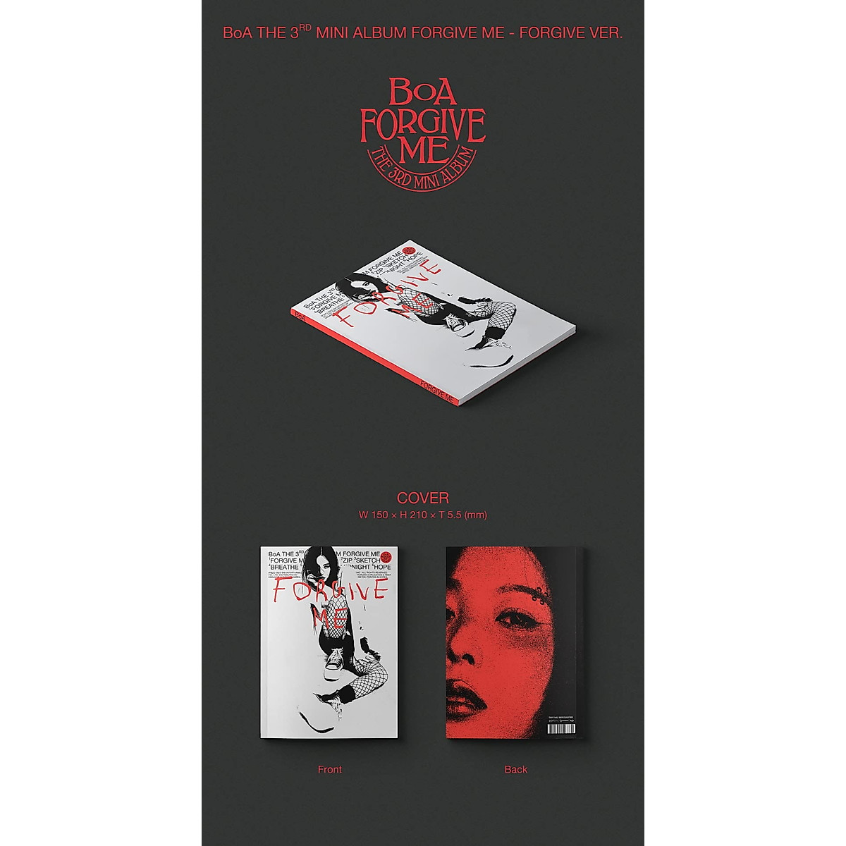BoA - 3rd Mini Album Forgive Me (Forgive Ver.) CD (+ Folded Poster)