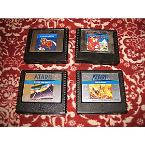 Atari 5200 4 Game Cartridge Lot - Kangaroo, Pengo, Super Breakout, Galaxian