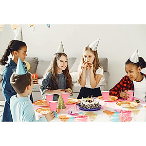 DecorRack Light Pink Plastic Cups, 12 oz Disposable Cups, Reusable Party Supplies (120 Count)