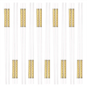 10 Pairs Porcelain Chopsticks Reusable, Yarloo Ceramic Chopsticks for Japanese Chinese Korean Cooking Foods Sushi, Easy to Clean and Quick Dry, Large Gift Package, Dishwasher Safe (Royal Gold)