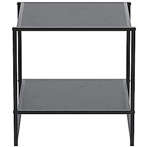 Zinus Modern Studio Collection ET-2020QB Dane Night Table, Dark Espresso (W x D x H): 20.1 x 20.1 inches (51 x 51 x 51 cm), Side Table, Steel Frame, Bed, Easy Assembly, Tools Included