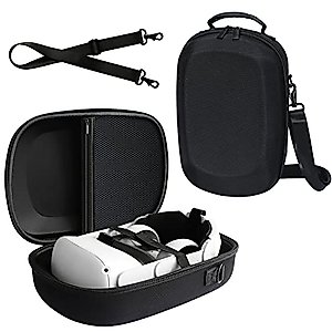 Travel Case for VR Oculus Quest 2 with Shoulder Strap Carrying Travel Bag for Meta/Oculus Quest 2 Elite Headset Accessories Portable Hard Storage Case
