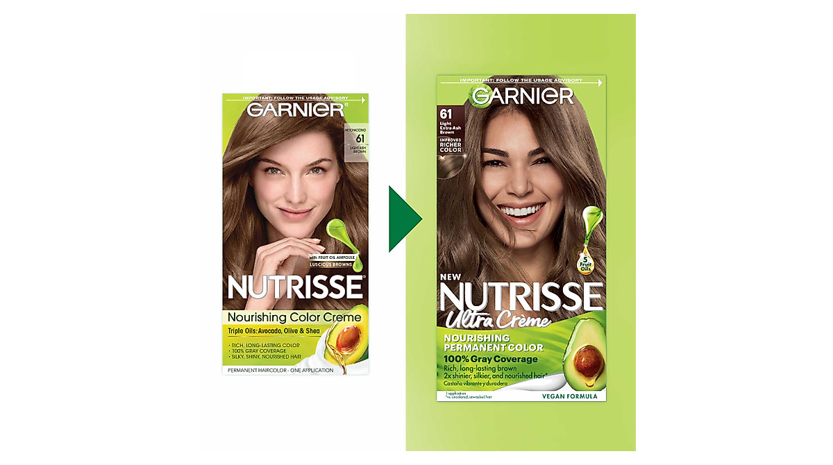 Garnier Nutrisse Hair Color - 61 Light Ash Brown Dye