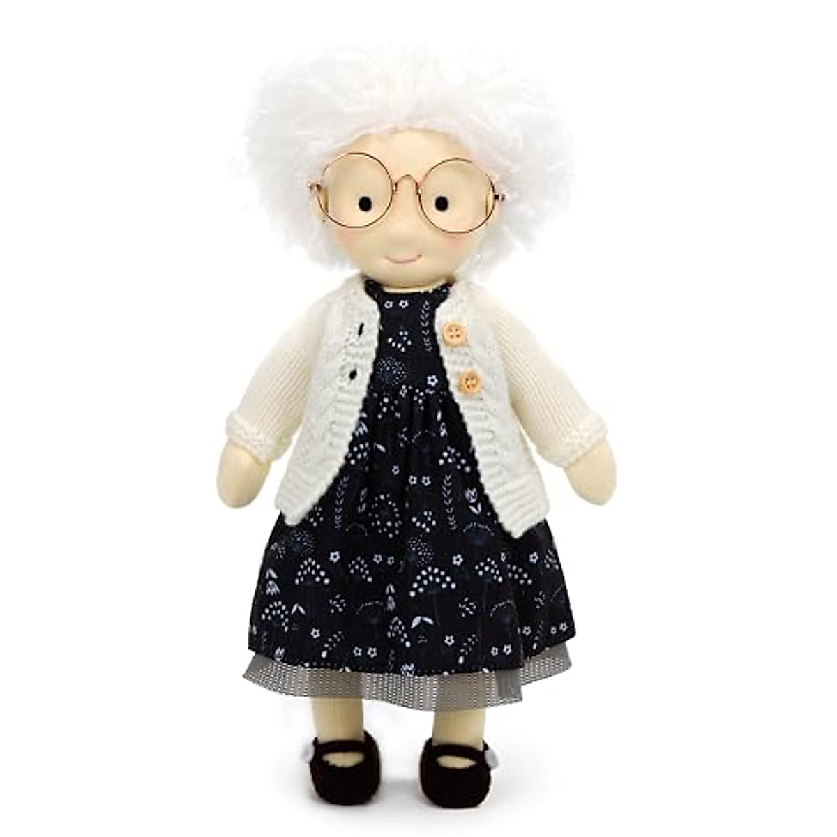 BlissfulPixie Handmade Waldorf Doll- Ella 12", Soft Girl Rag Doll with Cute Stuffed Plush, Ideal First Doll for Babies & Toddlers