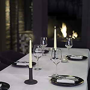 BOLSIUS 30 Count Household Ivory Taper Candles - 10 Inches - Premium European Quality - 8 Burn Hours - Bulk Pack Unscented Dripless and Smokeless Home Décor, Restaurant, Wedding, & Party Candlesticks