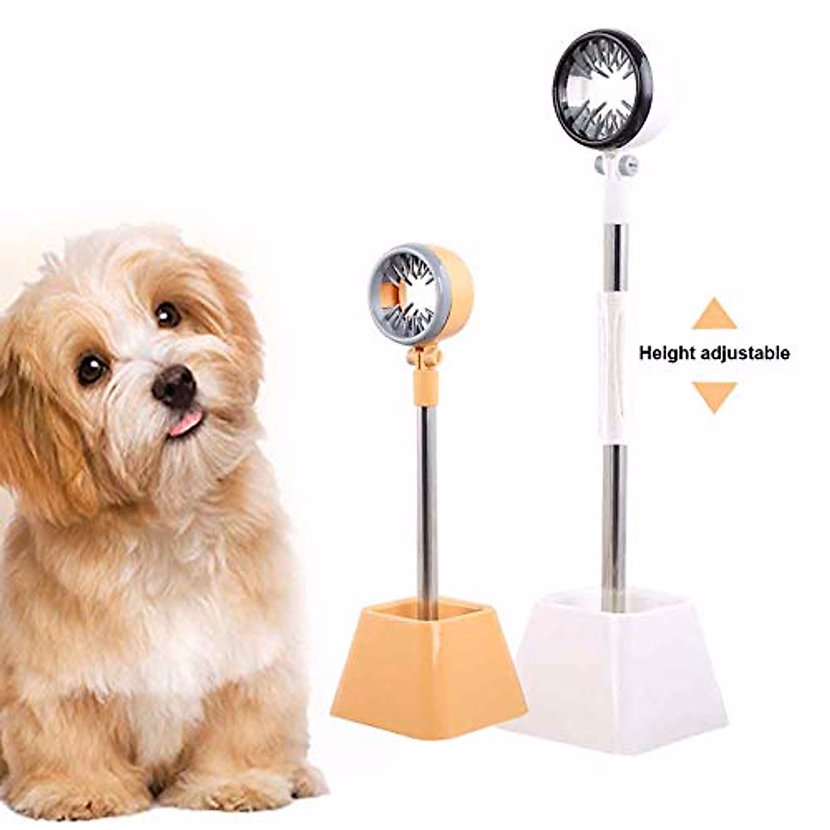 Bibabala Hands Free Hair Dryer Stand,180 Degrees Rotation Lazy Hair Dryer Holder with Non Slip Base, Suitable for Bathroom, Vanity, Makeup Room Countertop(Creamy White)