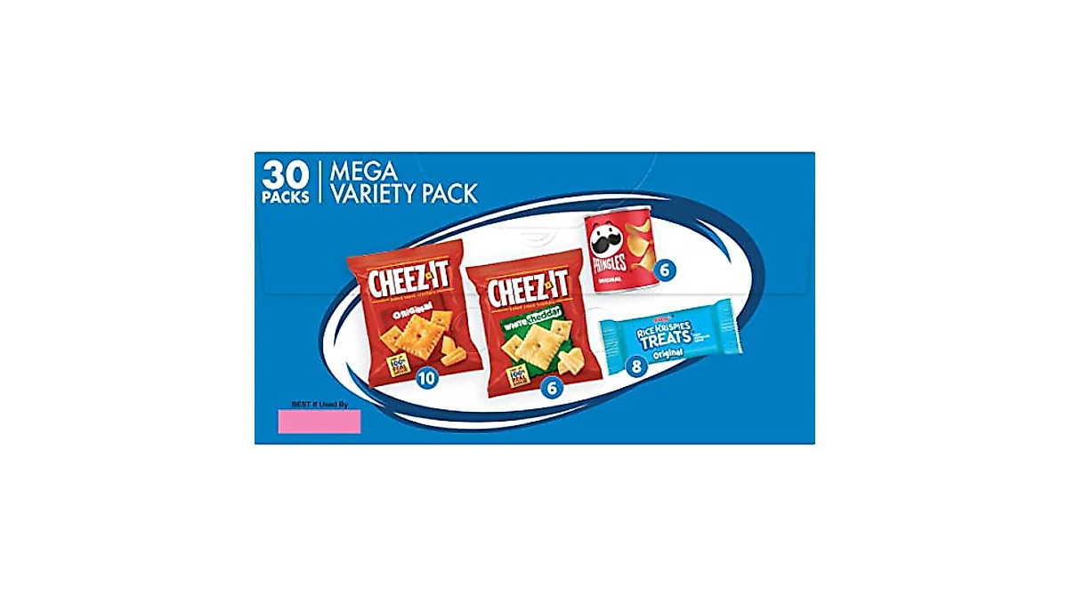 Kellogg's Mega Variety Pack Snacks 30 Count - Perfect for On-the-Go