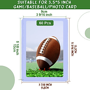 Hard Plastic Card Sleeves for Trading Cards Photo Postcard Sleeves Card Photo Pages, 3.5 X 5 Inch Card Protectors Protective Holder Sleeves for Photo,Postcard, Baseball and Game Cards (60 Pieces)