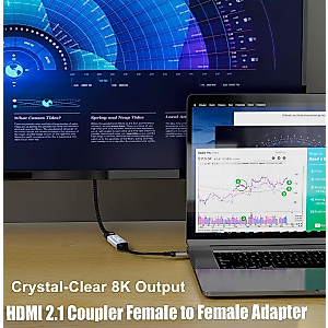 Godeliver HDMI Coupler Female to Female 4 Pack, 8K Hdmi Connector Extender, Support 8K@60hz 1080P, 3D for HDTV, Roku TV Stick, AV Receiver, PC, DVD Player, Monitor, Projector, PS 5432, Laptop