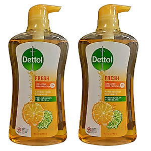 Dettol Anti Bacterial pH-Balanced Body Wash, Fresh, 21.1 Ounce/625 Ml (Pack of 2) for Moisturizing