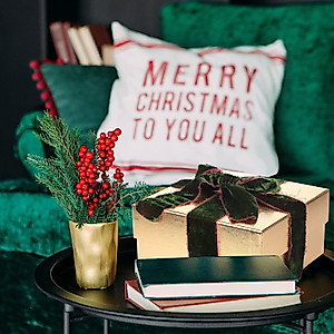 4 Rolls Christmas Velvet Ribbon for Gift Wrapping 2 in x 8 yd Fringe Frayed Fabric Ribbon Raw Edge Wired Velvet Ribbon for Wedding Invitations Bridal Bouquet DIY Craft Tie Decor (Green Series)