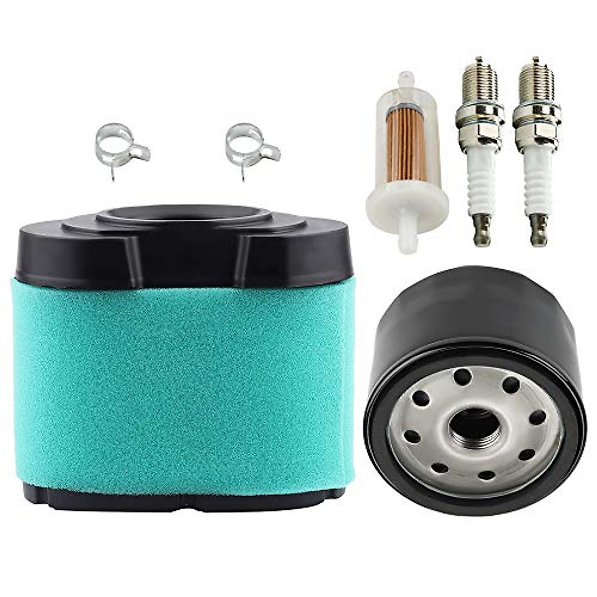792105 Air Filter + 696854 492932S 492932 795890 Oil Filter for Briggs and Stratton Exntended Life Series 407777 40G777 445667 445877 Engine LA165 D160 D170 Z245 MIU11515 GY21057 Lawn Mower 20 24 26HP