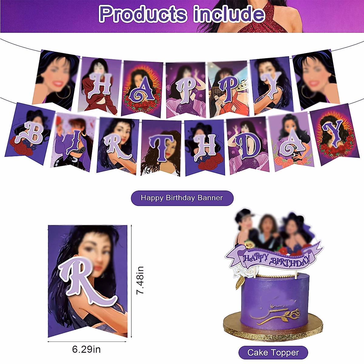 35 Pieces Singer Party Decoration, Include Singer Birthday Banner Honeycomb Centerpieces Cake Topper Singer Party Latex Balloons for Birthday Baby Shower Party Supplies