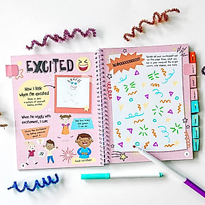 hand2mind Express Your Feelings Journal, Emotions Journal for Kids with Feelings Wheel, Social Emotional Books for Kids, Growth Mindset for Kids, Mindfulness for Kids, Calm Down Corner Supplies