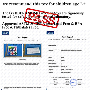 GYBBER&MUMU Preschool Colorful Wooden Shape Puzzle