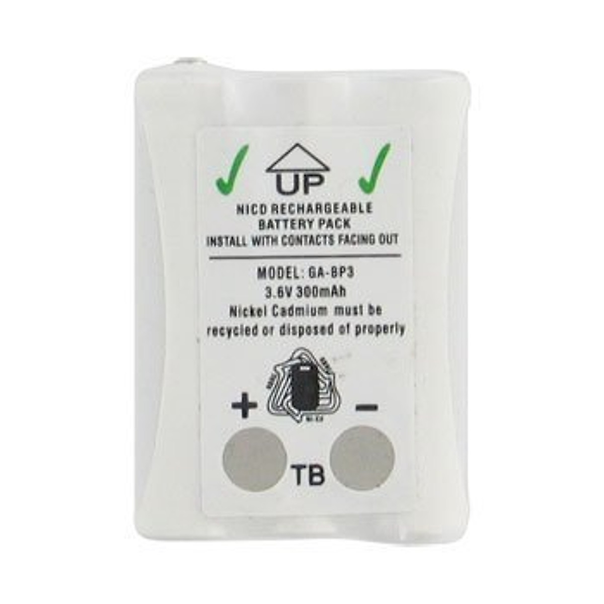 Cobra 4 pack 3.6v 300mAh Ni-CD BATTERY PACK GA-BP3 Battery