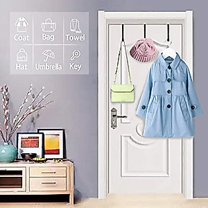 TIOYOTY Over The Door Shoe Organizer and 4 Pack Over The Door Hooks