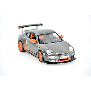 KiNSMART Porsche 911 GT3 RS SetOf4 1:36 Scale 5" Die Cast Model Toy Super Sports Car White/Orange/Silver/Black