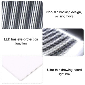 LED Light Box, Eye‑ A6 LED Light Pad Drawing LED Light Board Brightness Artcraft Tracing Flip Book Kit with Non‑Slip Backing, LED Copy Board Tablet