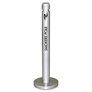 Rubbermaid Commercial R1SM Smoker's Pole Round Steel Silver