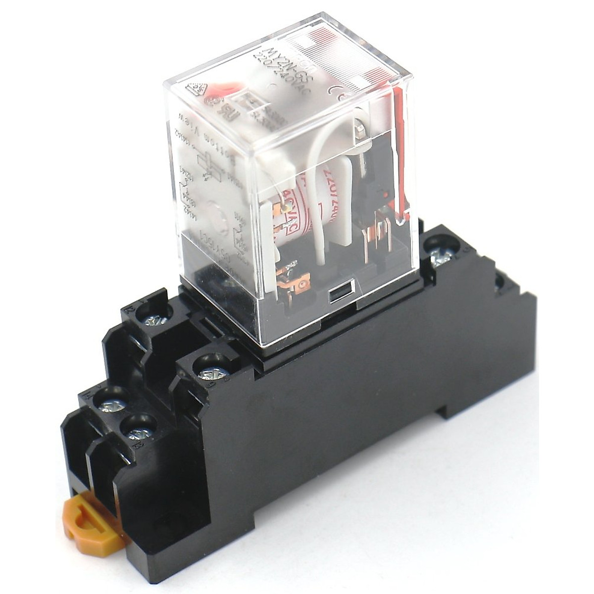 Baomain Power Relay MY2N-GS AC 220V-240V Coil LED Indicator 8 pin terminal with DIN Rail PYF8A Socket Base