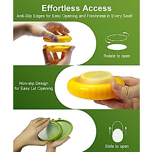 TRIBENDER Silicone Fruit and Vegetable Storage Containers 4 PCS Avocado Saver for Fridge Anti-Oxidation Onion Box Reusable Lemons Holder With Lid Stretch Tomato Keep Fresh (Green)