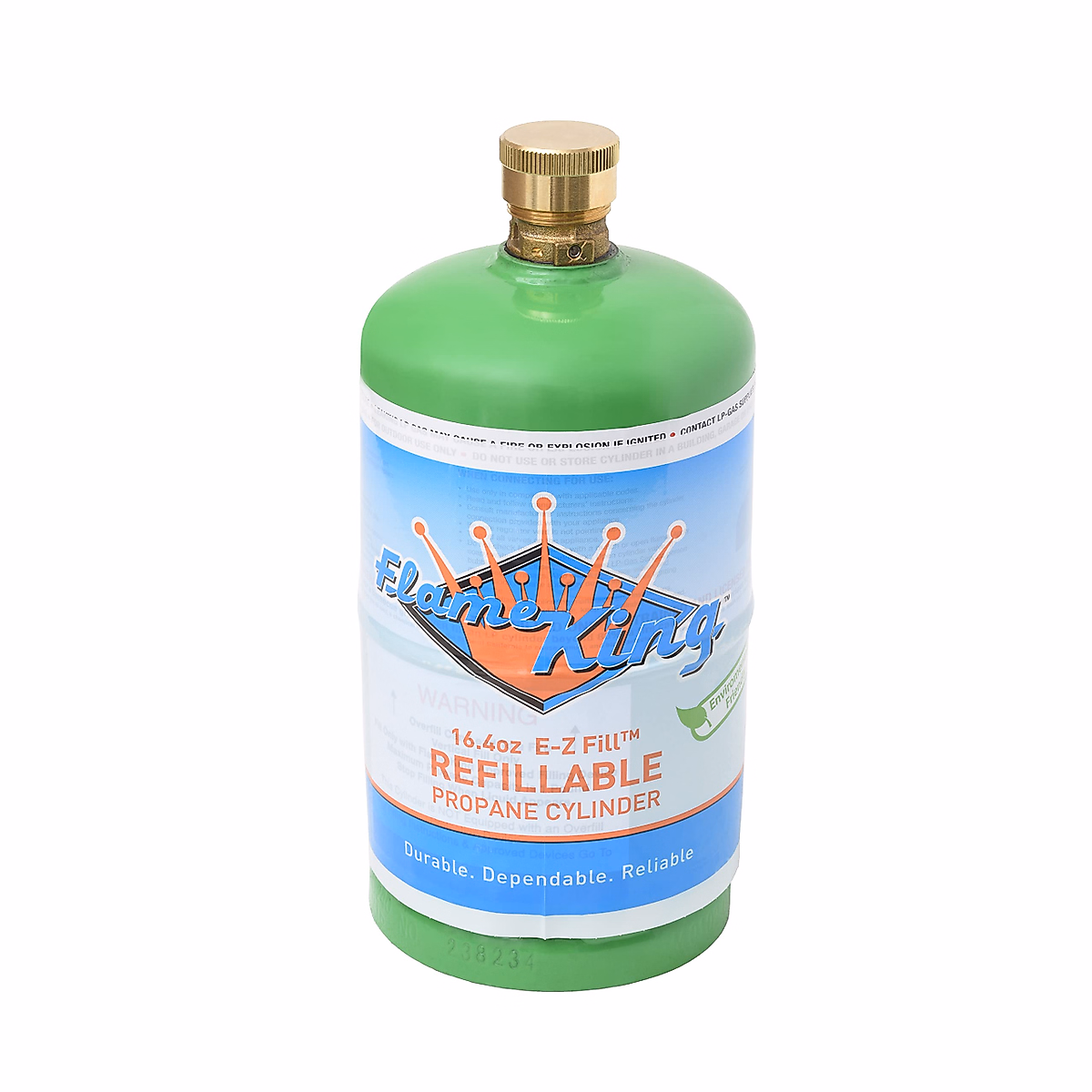 Flame King AB228 4-Pc Universal Solid Brass Caps for 1LB Propane Bottle Gas Tank Cylinders